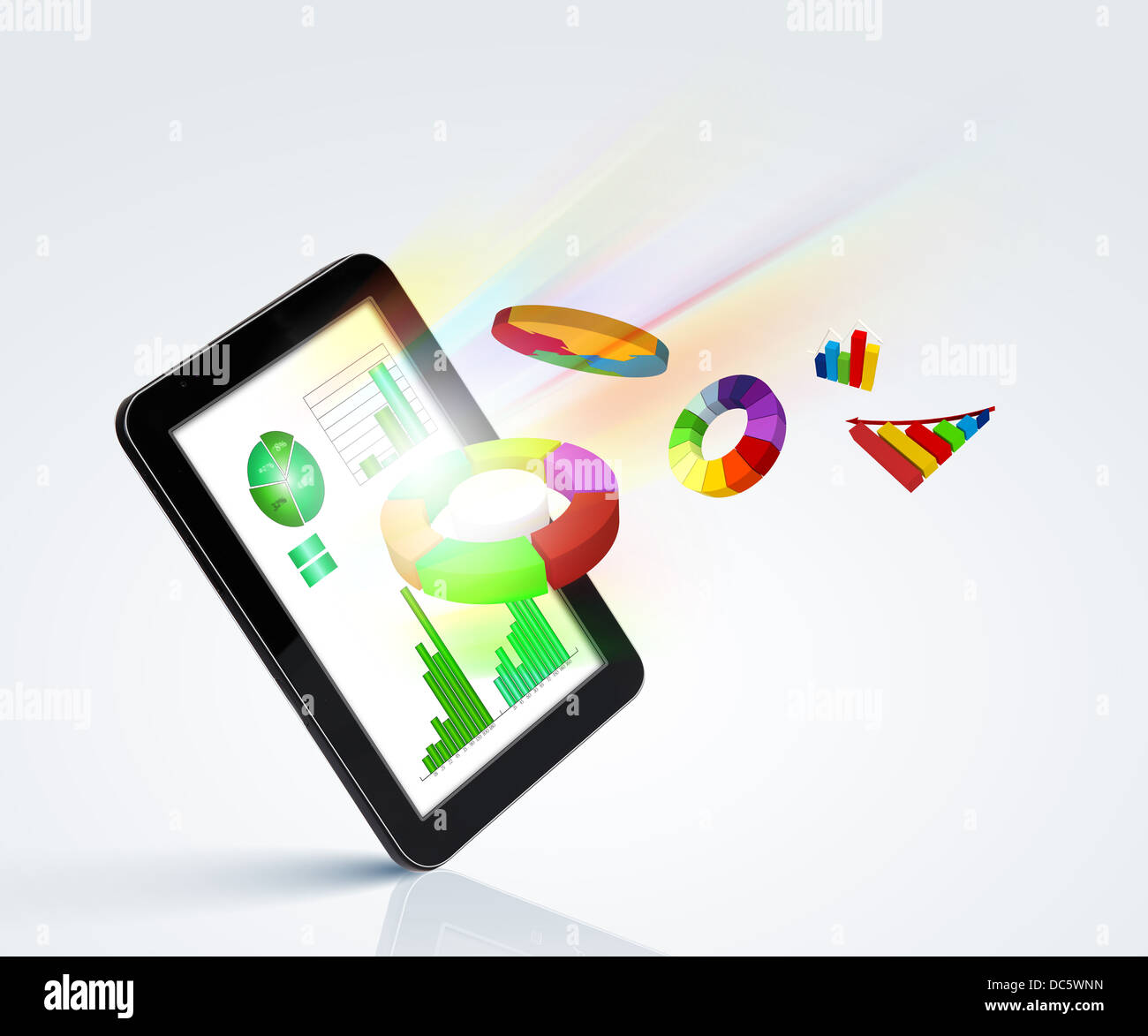 Pad and three-dimensional graphics Stock Photo - Alamy