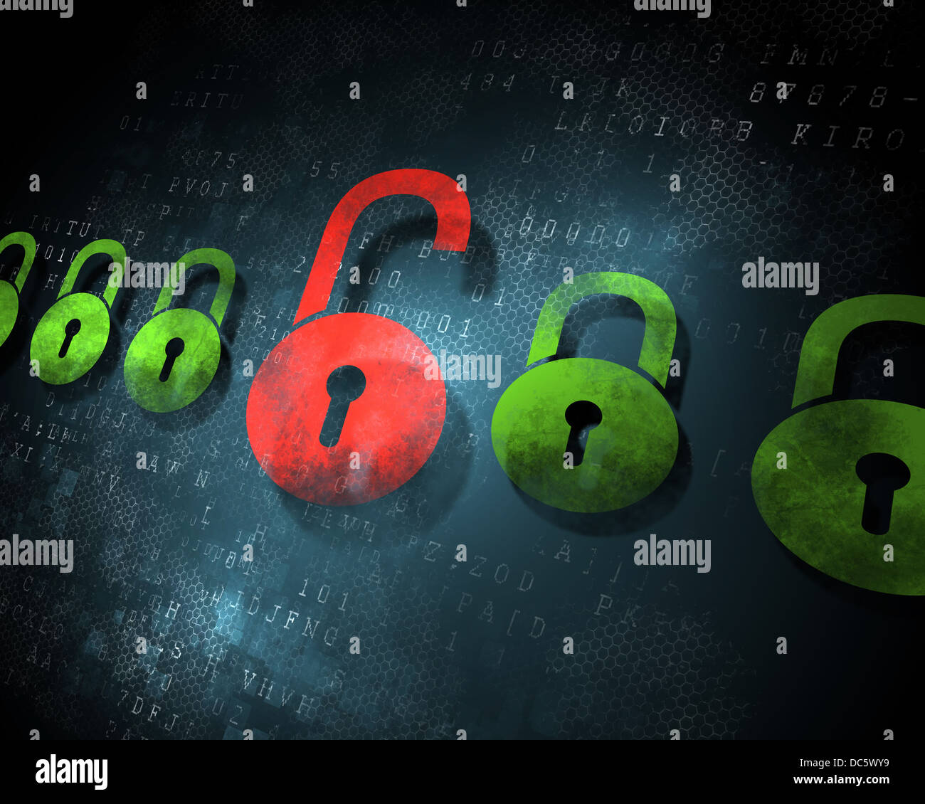 security concept with a lock Stock Photo - Alamy