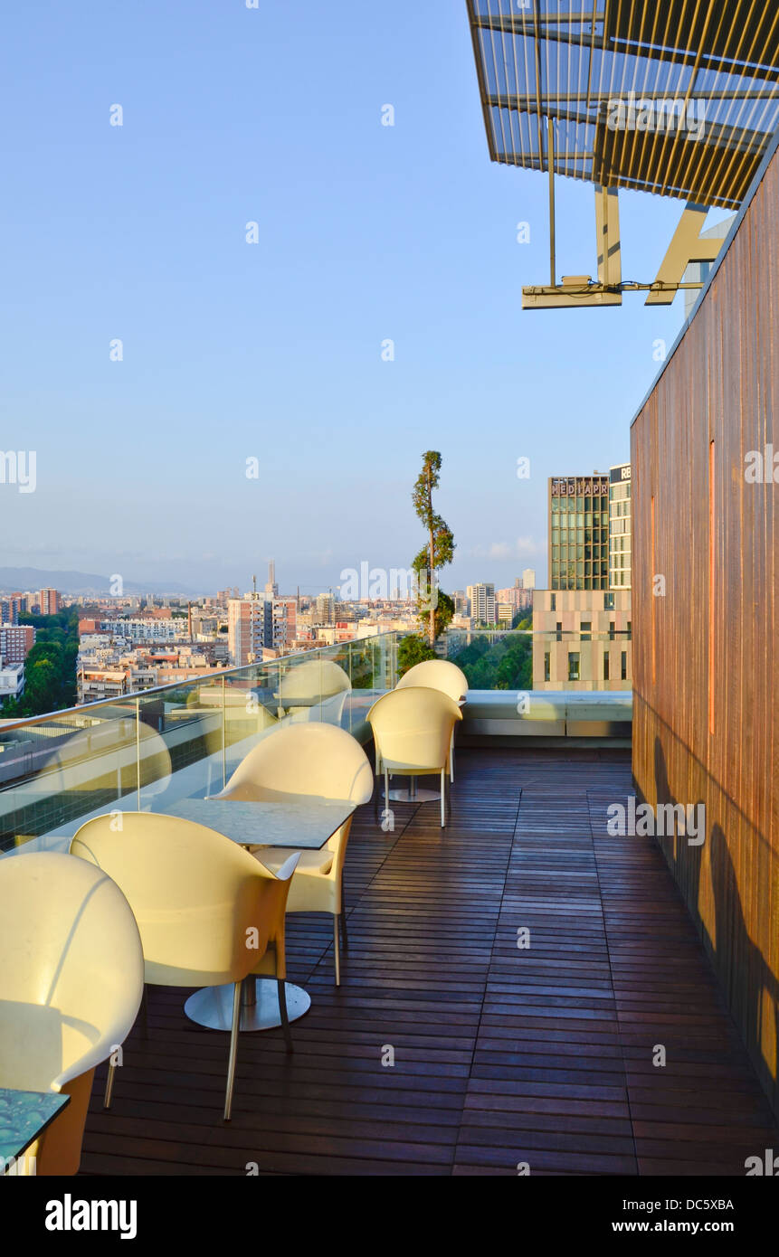 Terrace of Hotel Silken Diagonal designed by Juli Capella at Avinguda ...