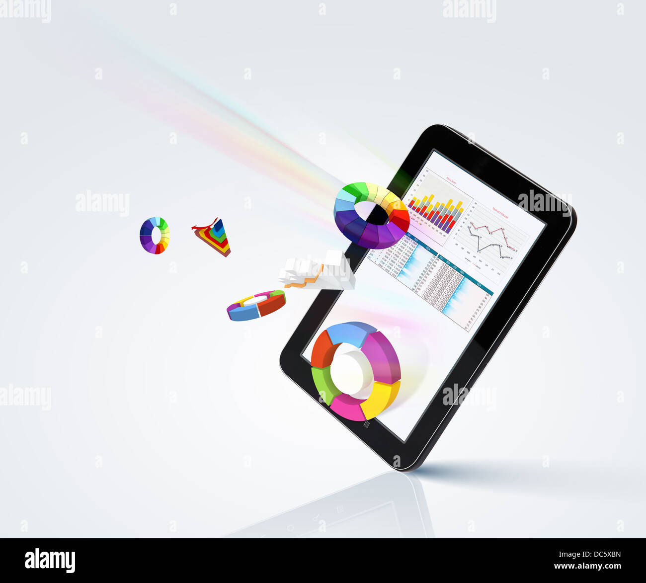 Pad and three-dimensional graphics Stock Photo - Alamy