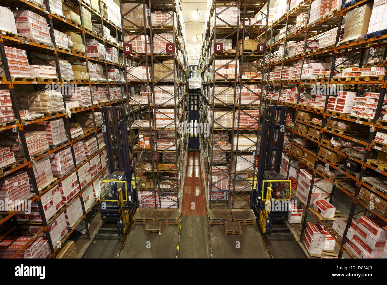 Stock storage, hand tool manufacturing plant, metallurgy Stock Photo ...