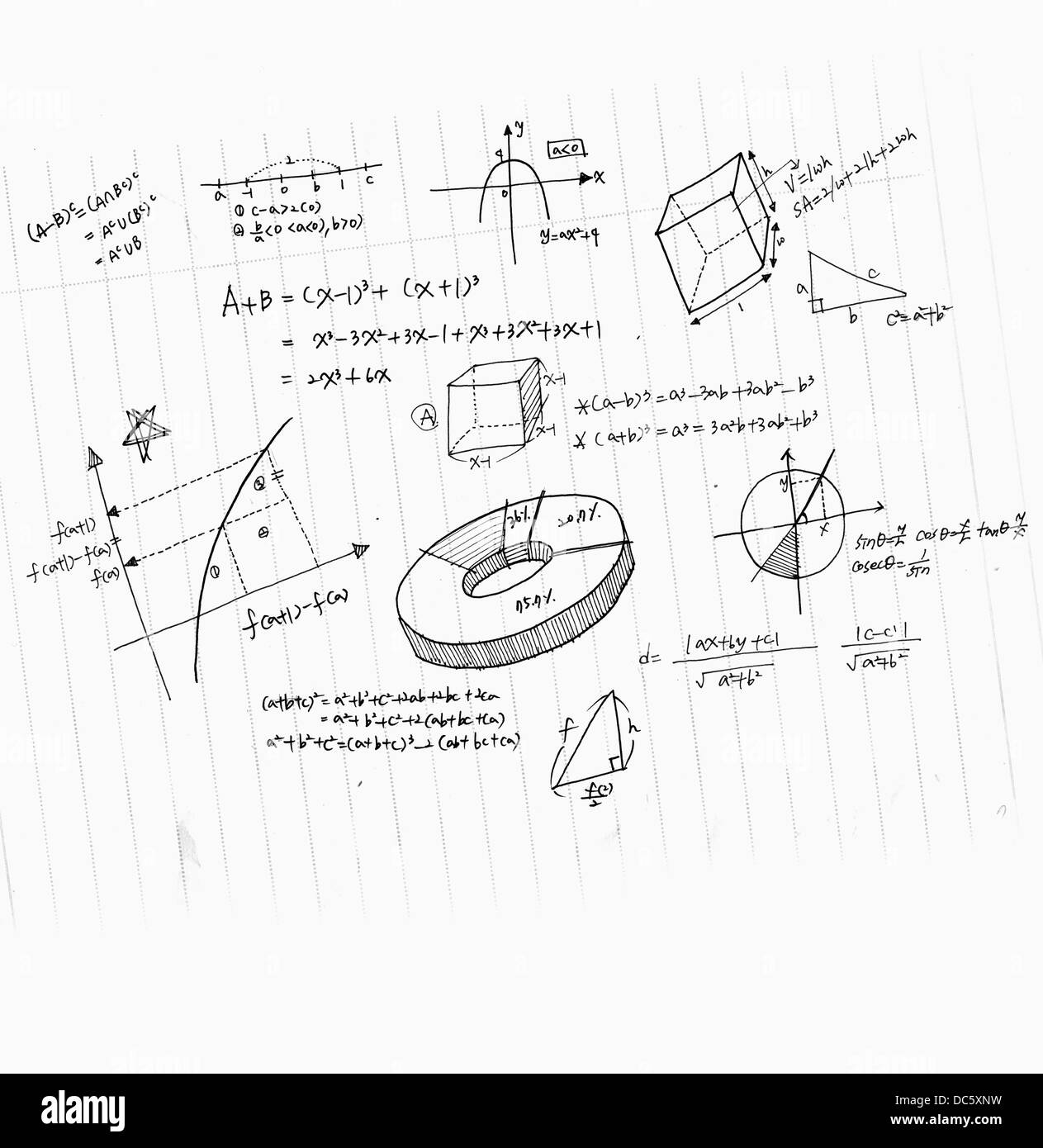 illustrative drawing of mathematics Stock Photo - Alamy