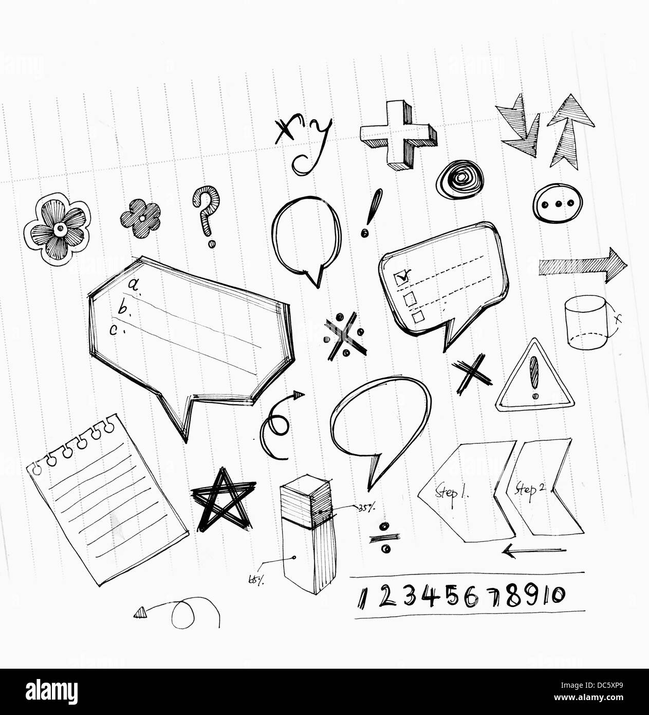 Mark drawing Black and White Stock Photos & Images - Alamy