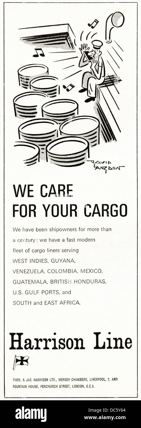 Advertisement for HARRISON LINE international cargo liners magazine ...