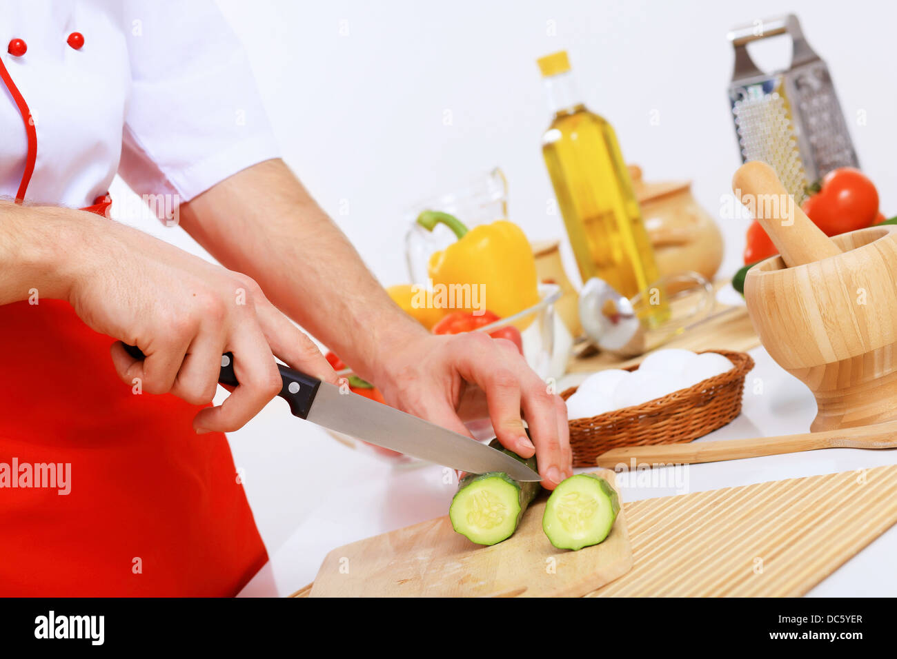 Fresh cut vegetables Stock Photo - Alamy