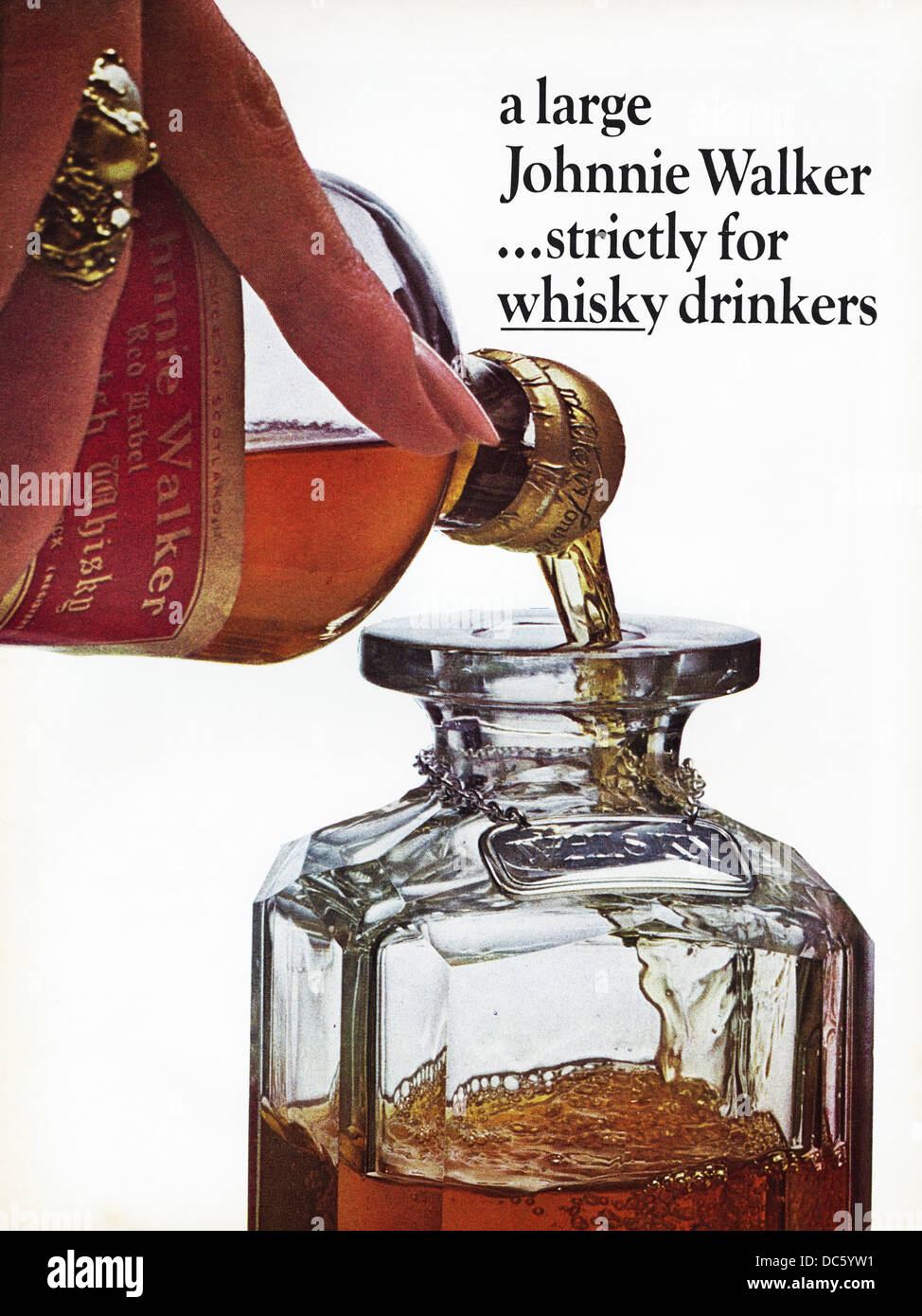 Advertisement for JOHNNIE WALKER whisky magazine advert circa 1968 ...