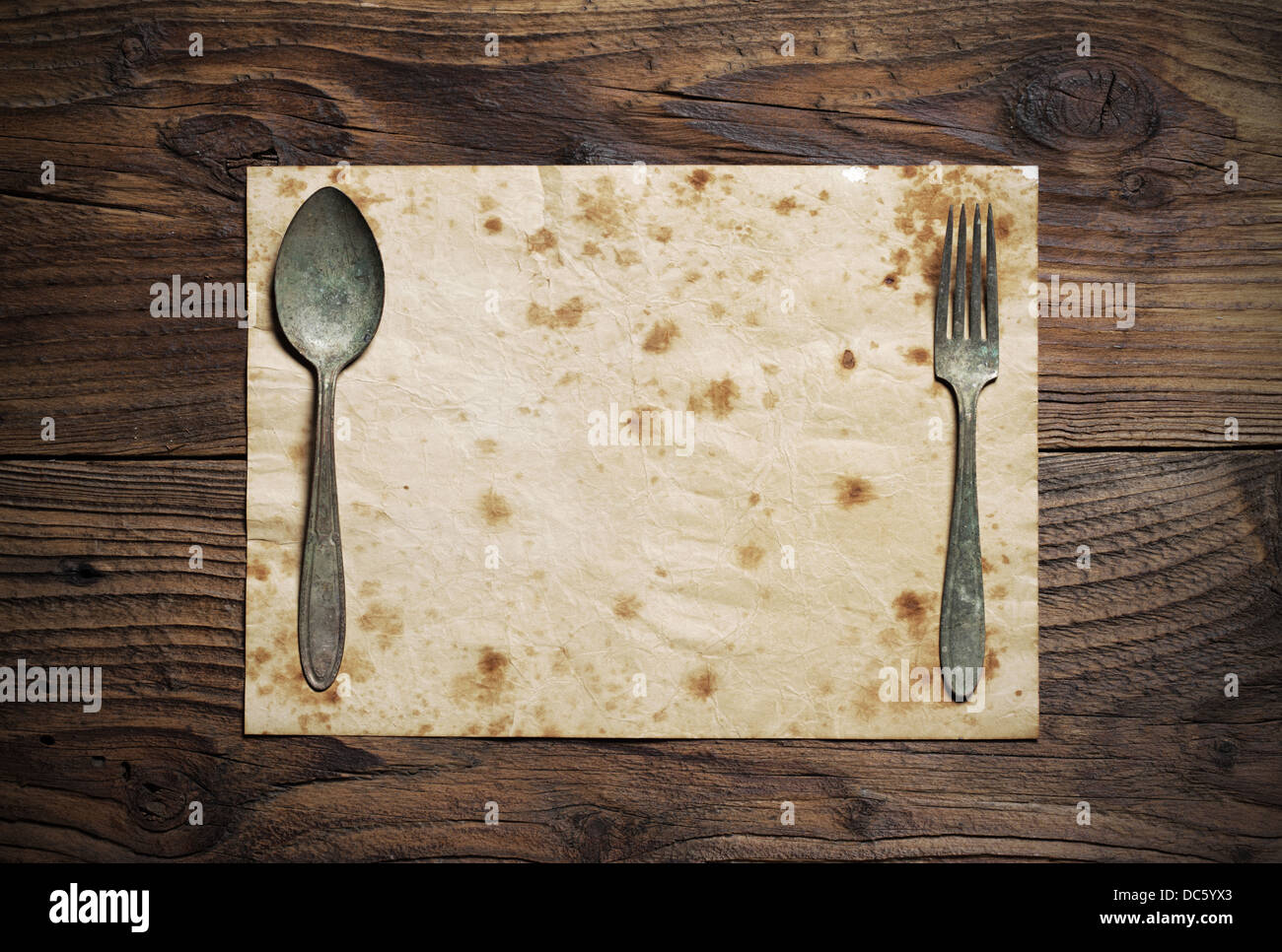 Old Paper Place Setting, old style Stock Photo - Alamy
