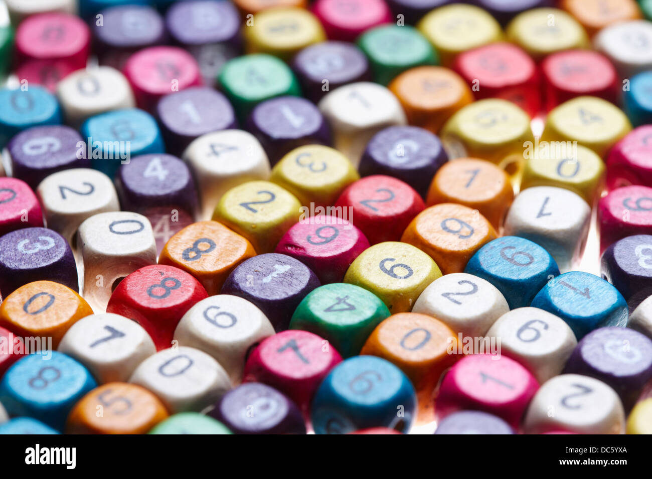 colourful blocks with numbers Stock Photo - Alamy