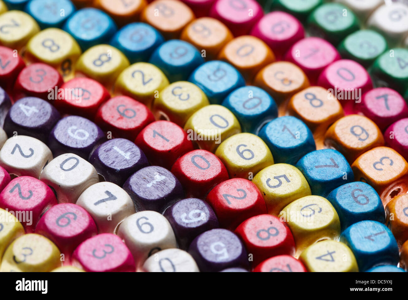 colourful blocks with numbers Stock Photo - Alamy