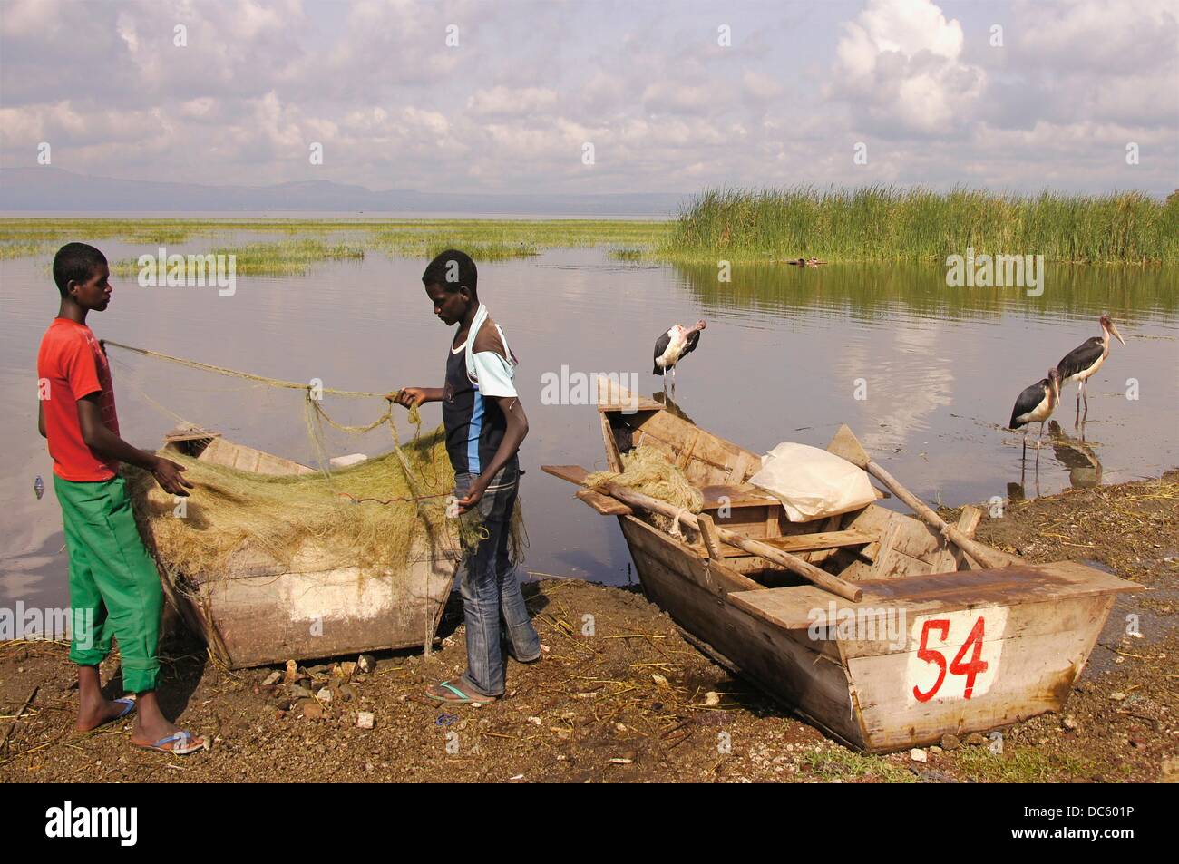 Fishing harbour on the Lake Awasa, Ethiopia Stock Photo - Alamy