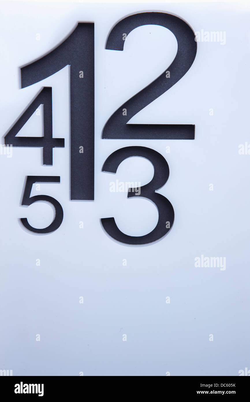 black numbers in white background Stock Photo - Alamy