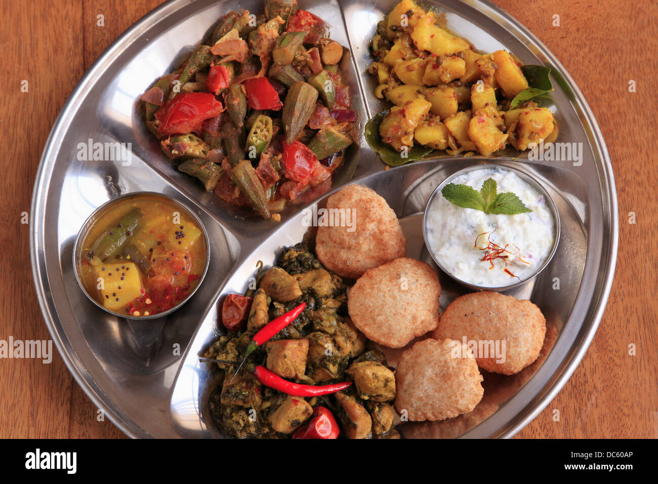Indian food thali hi-res stock photography and images - Alamy