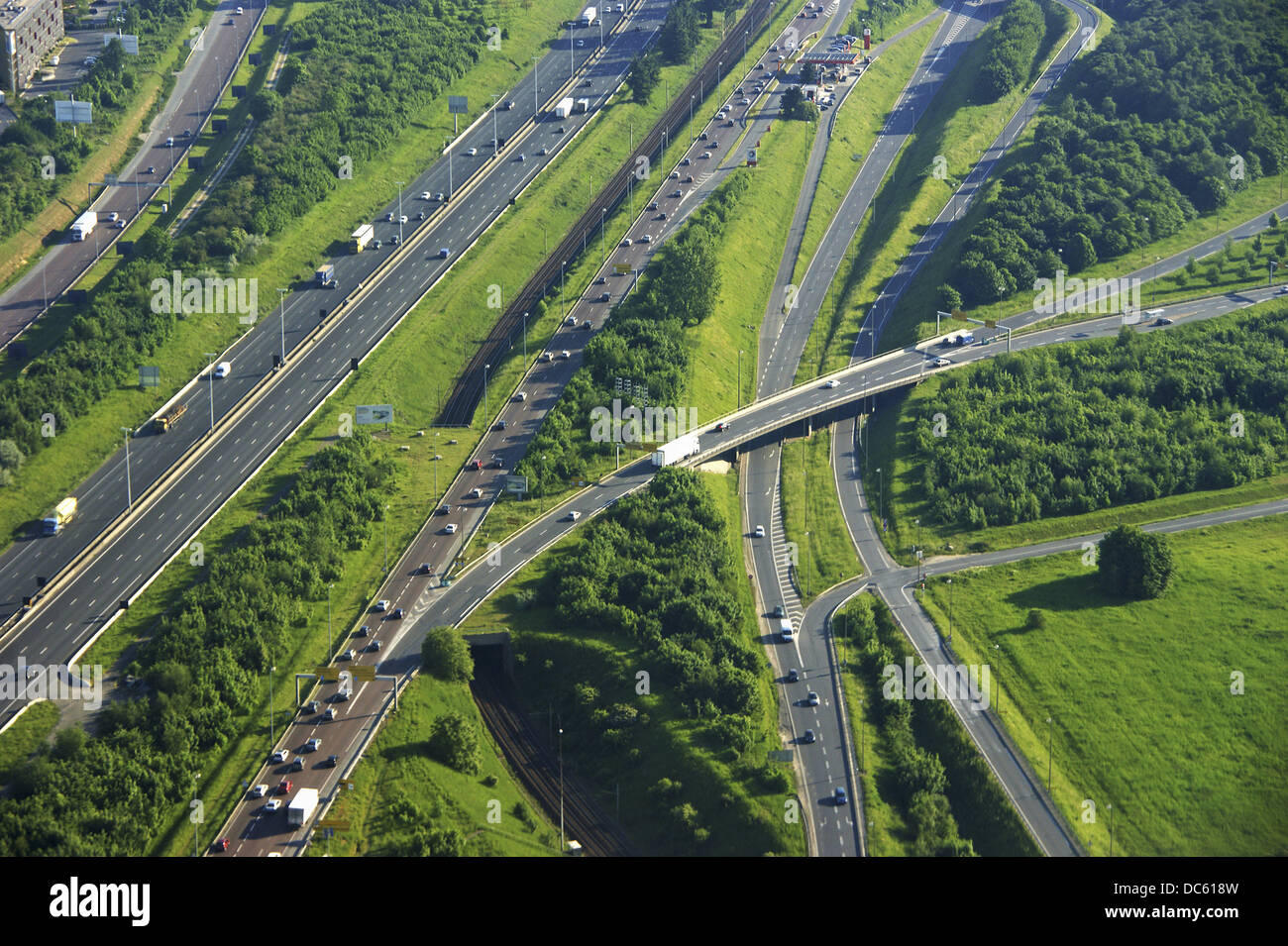 France. Traffic on highways around Paris Stock Photo - Alamy