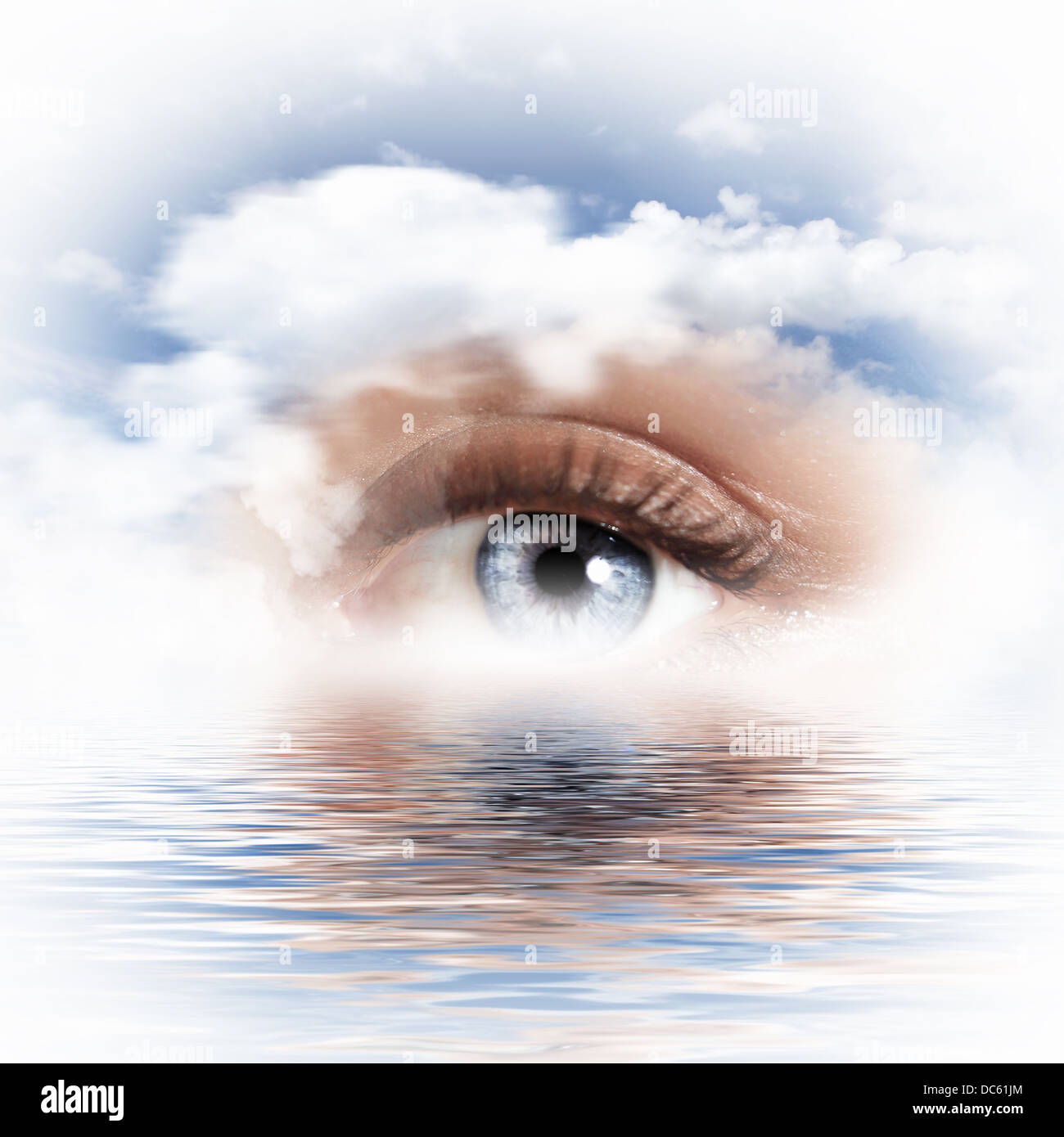 Eye overlooking water scenic Stock Photo - Alamy