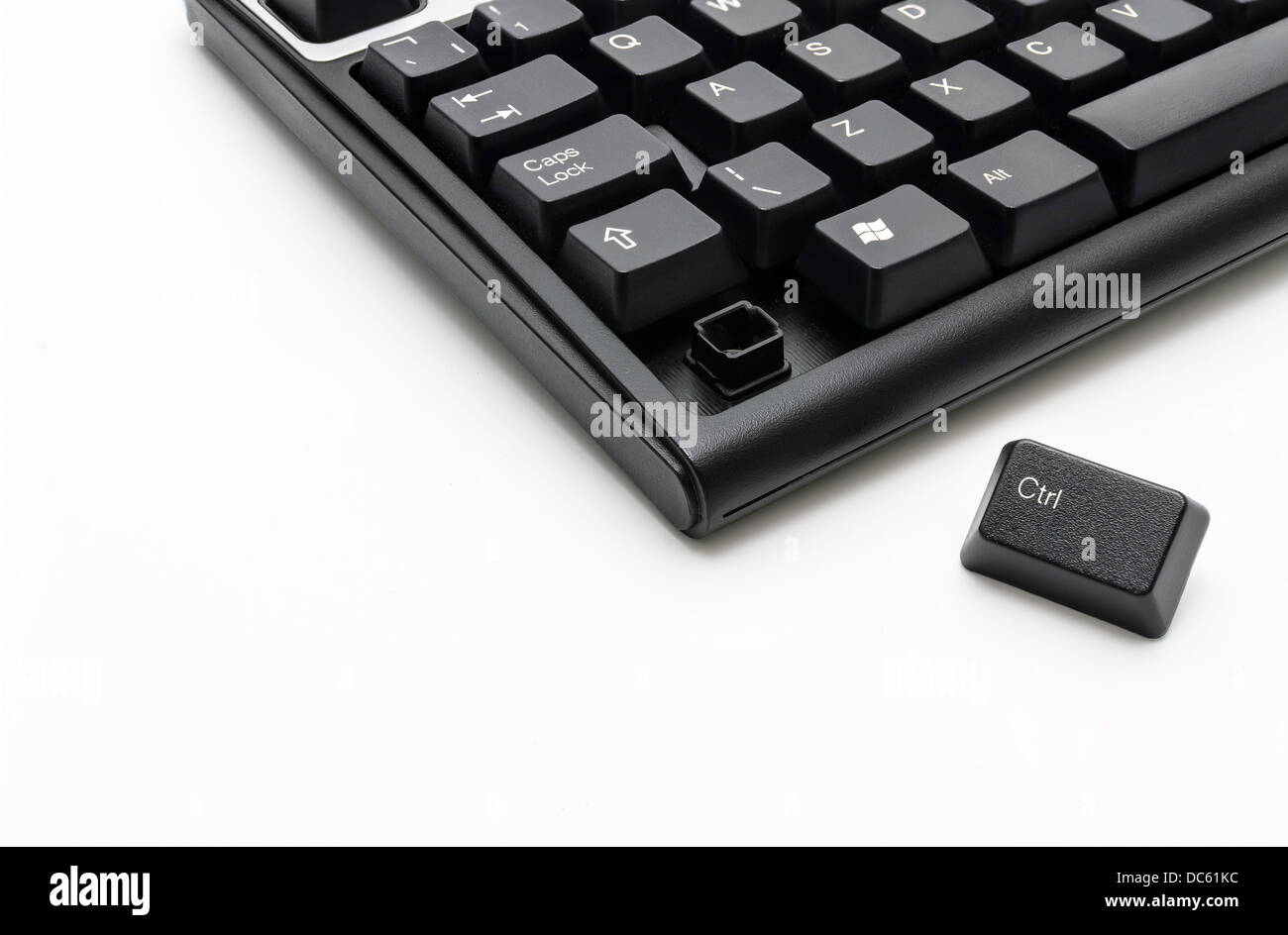 Control key lost from keyboard on white background Stock Photo - Alamy