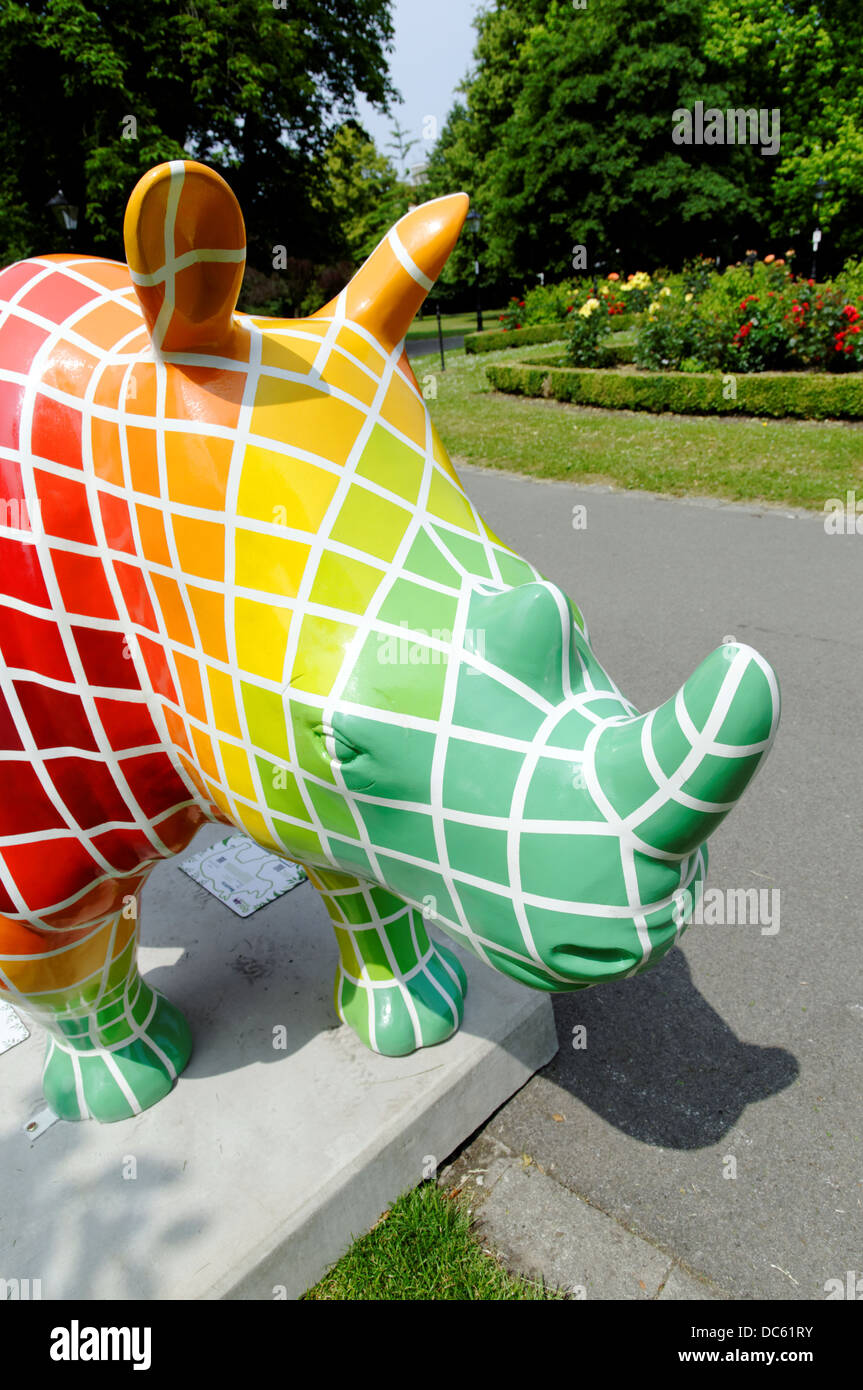 Coloured Cube, Art Rhino Project, Southampton, Hampshire, England, UK ...