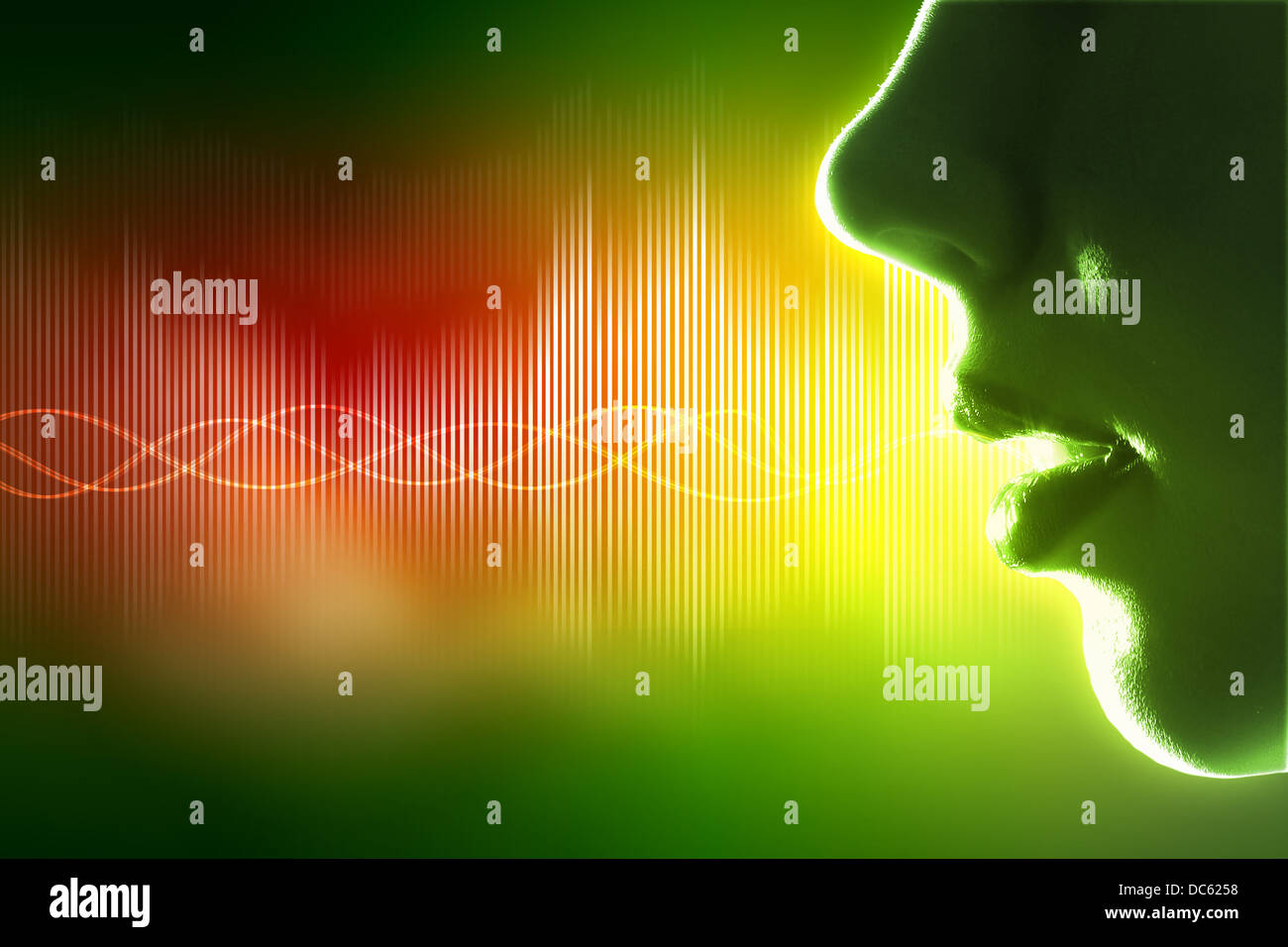 Sound wave illustration Stock Photo - Alamy