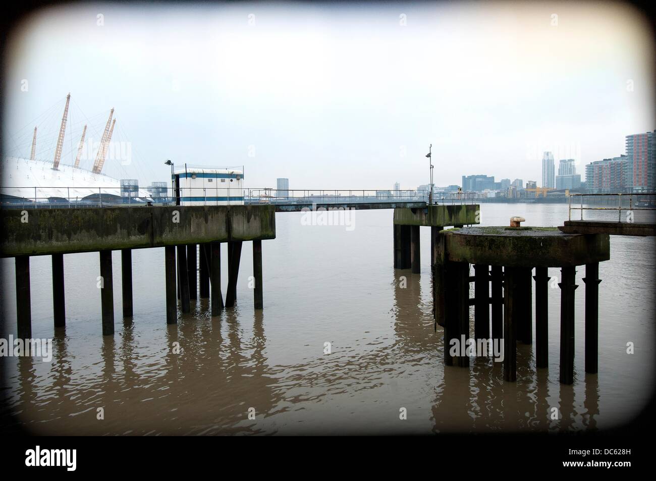Millennium Dome, O2 Arena, London, river Tames North bank, England, UK ...