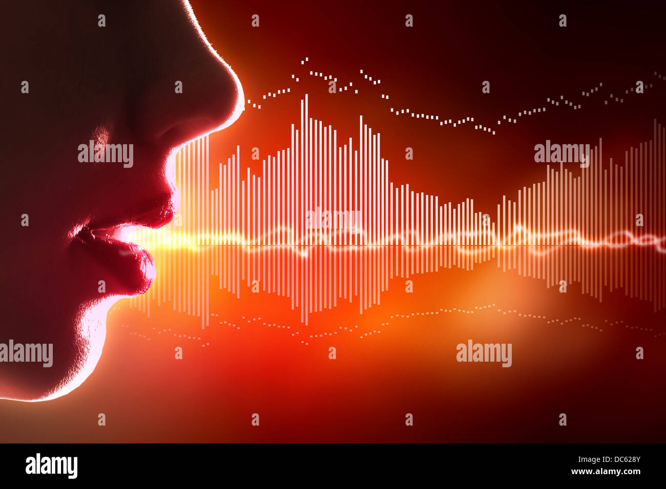Sound wave illustration Stock Photo - Alamy