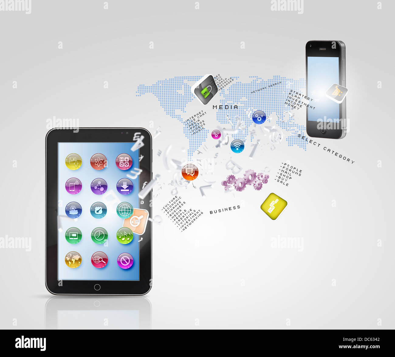 Modern communication technology Stock Photo - Alamy