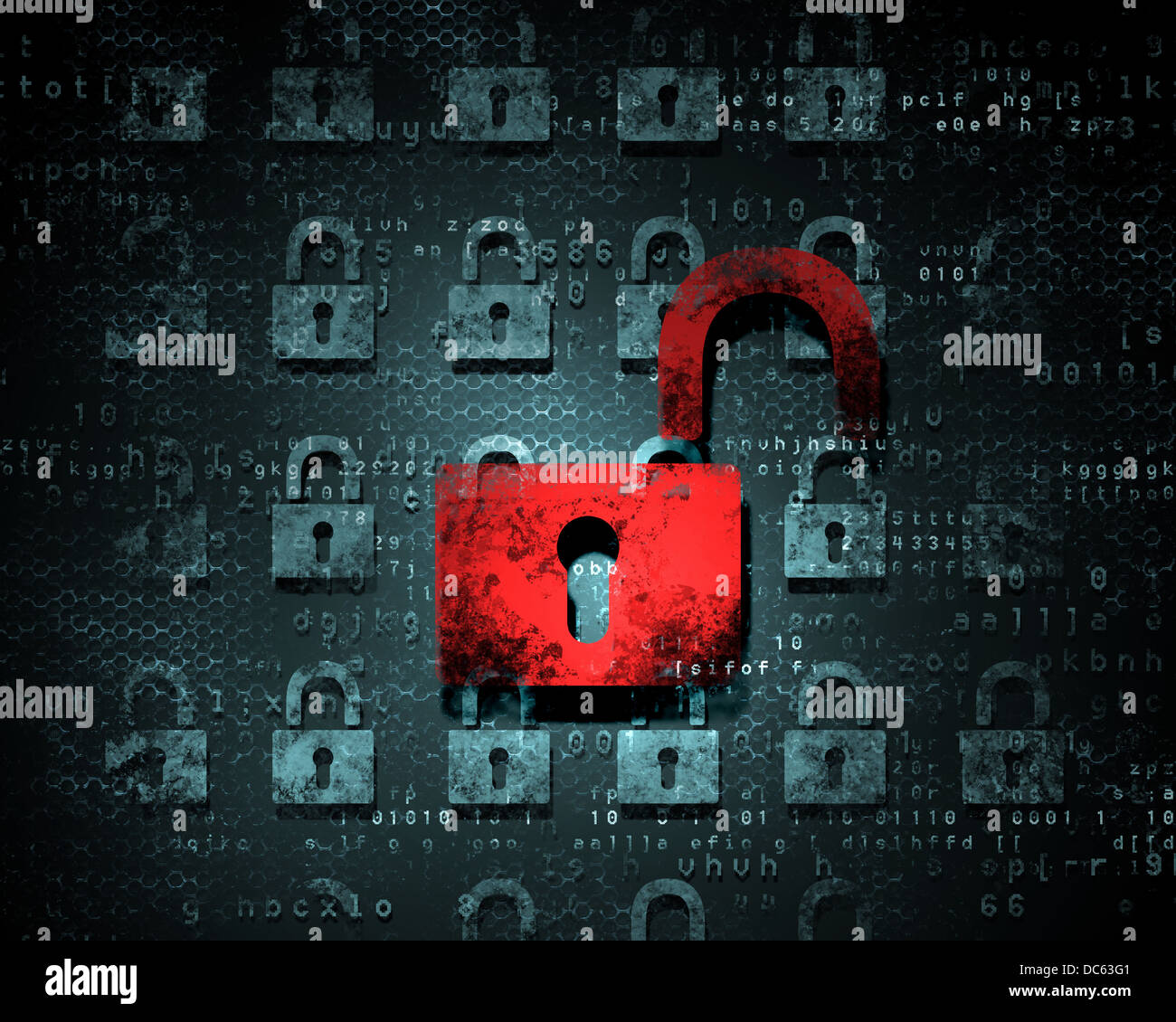security concept with a lock Stock Photo - Alamy