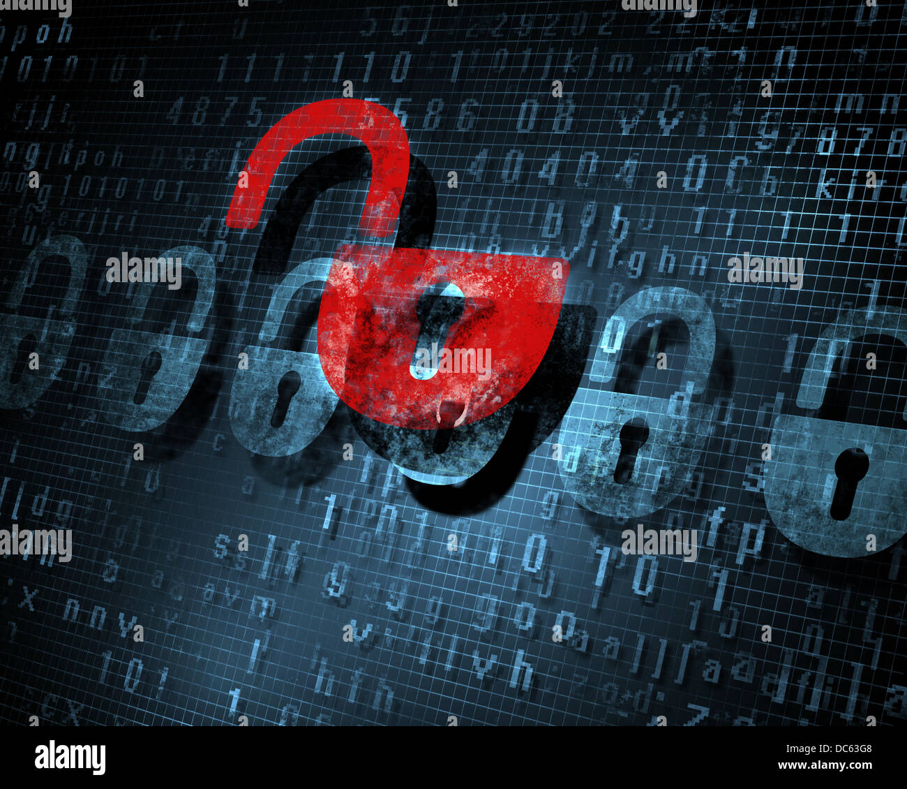 security concept with a lock Stock Photo - Alamy