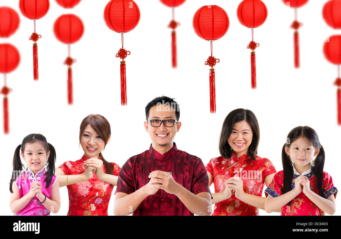 Group of Chinese people greeting Stock Photo - Alamy
