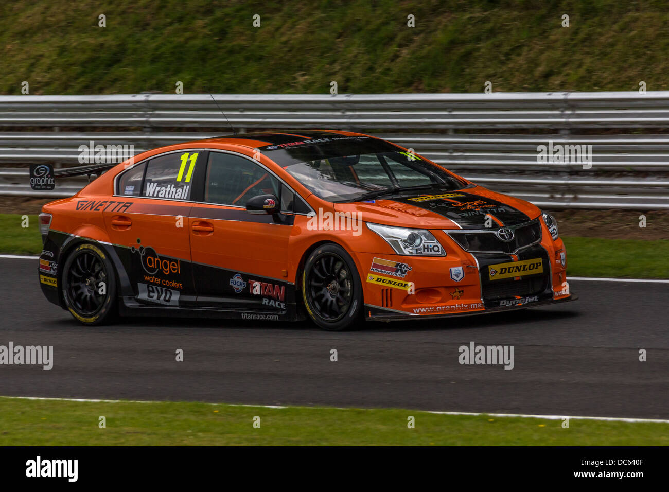 Frank Wrathall Ginetta Cup racing at Oulton Park racing circuit Stock ...