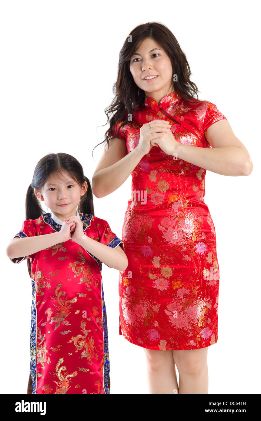 Asian family traditional cloth Cut Out Stock Images & Pictures - Alamy
