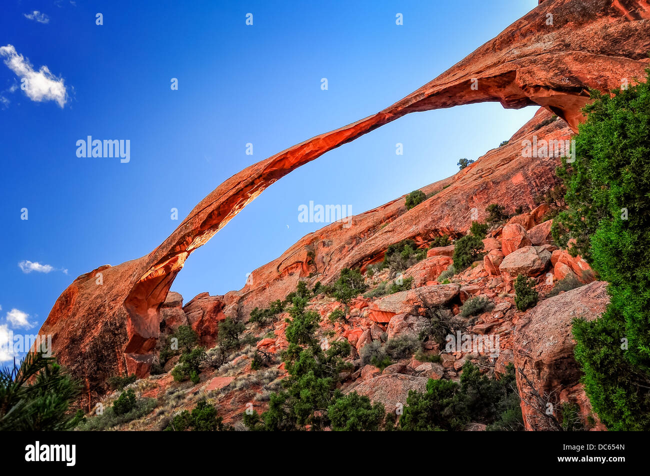 Long arch landscape view, Arches National Park, Utah Stock Photo - Alamy
