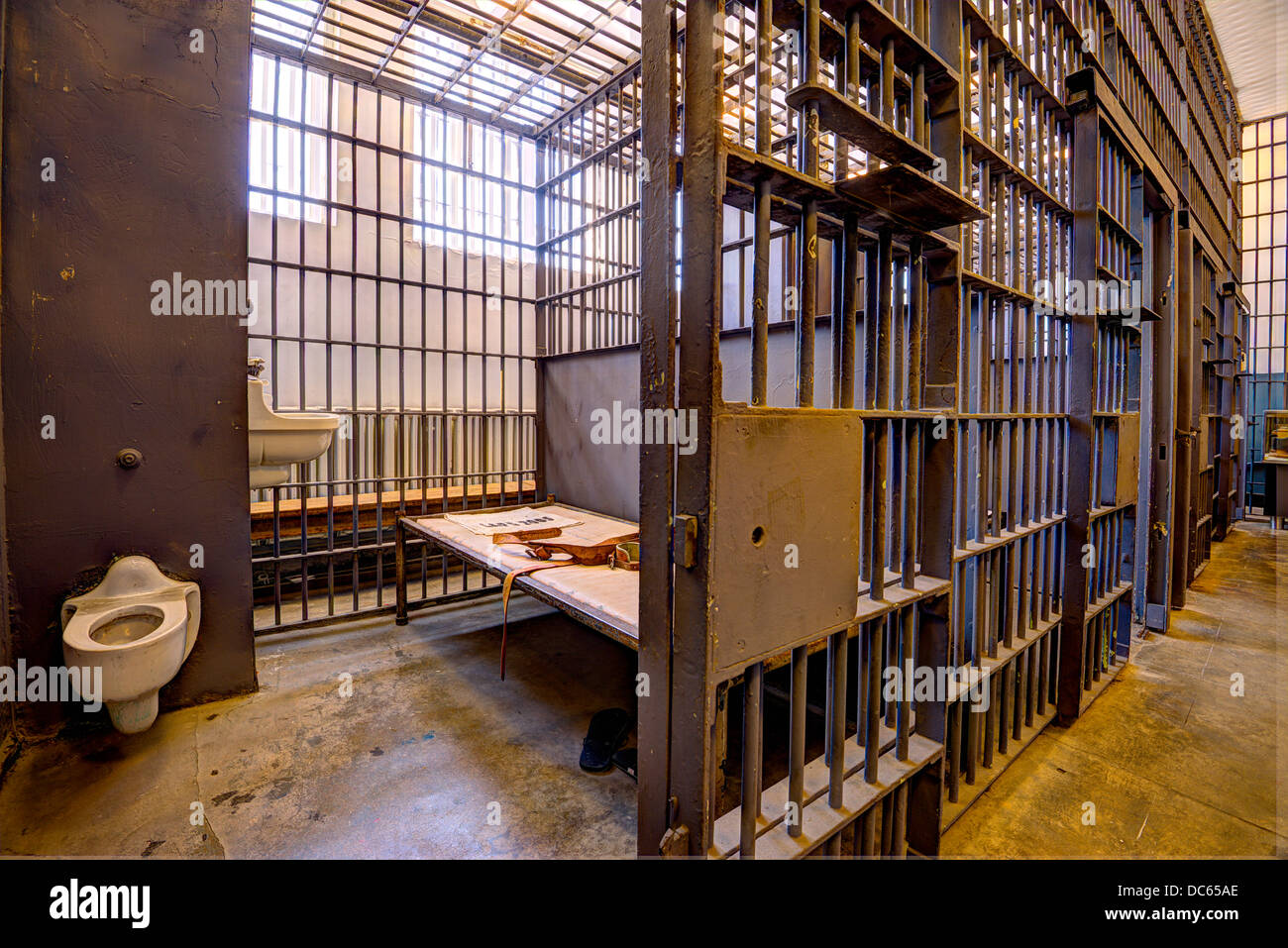 Jail cells photographed in HDR Stock Photo - Alamy