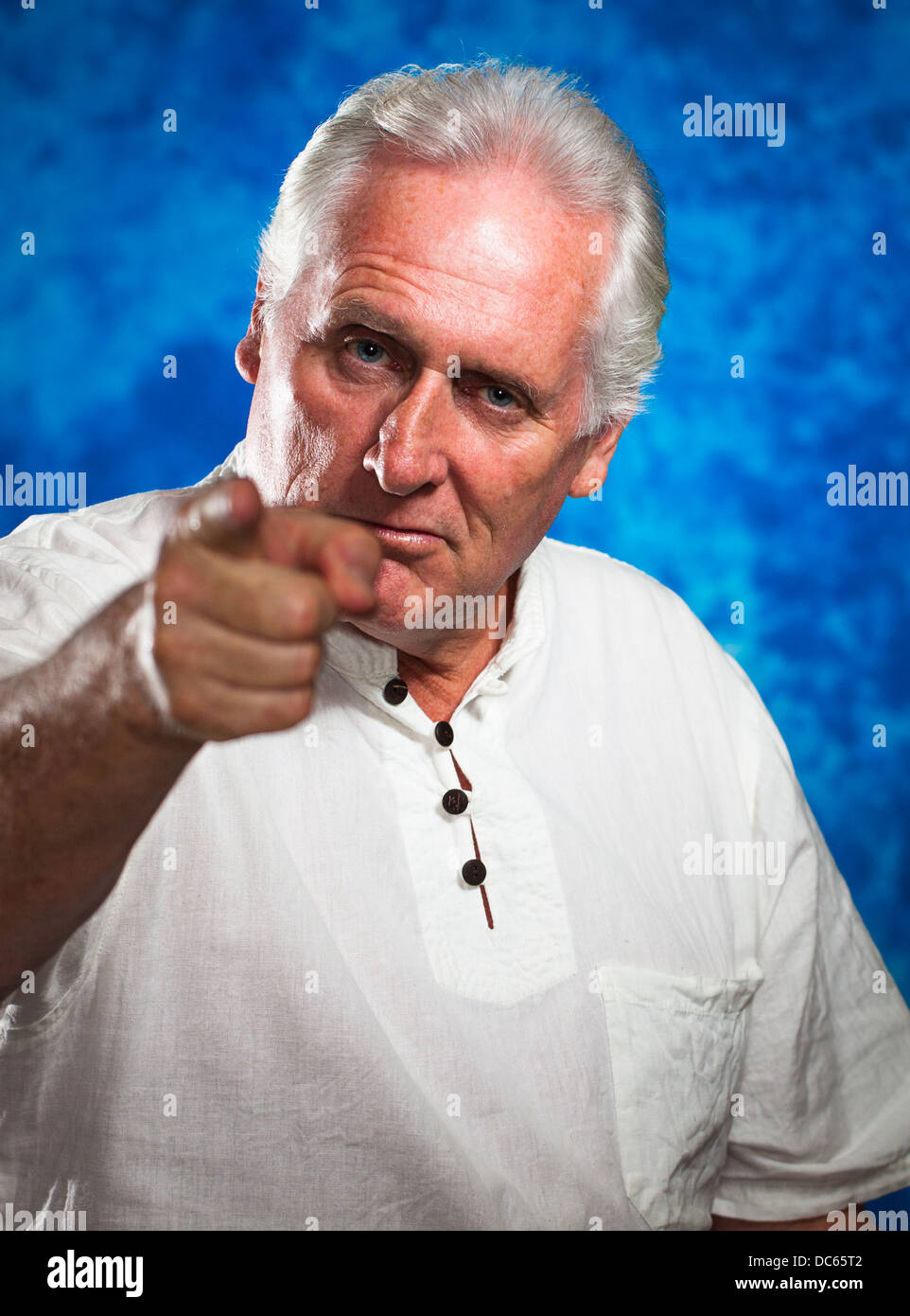 Serious man pointing at camera Stock Photo - Alamy