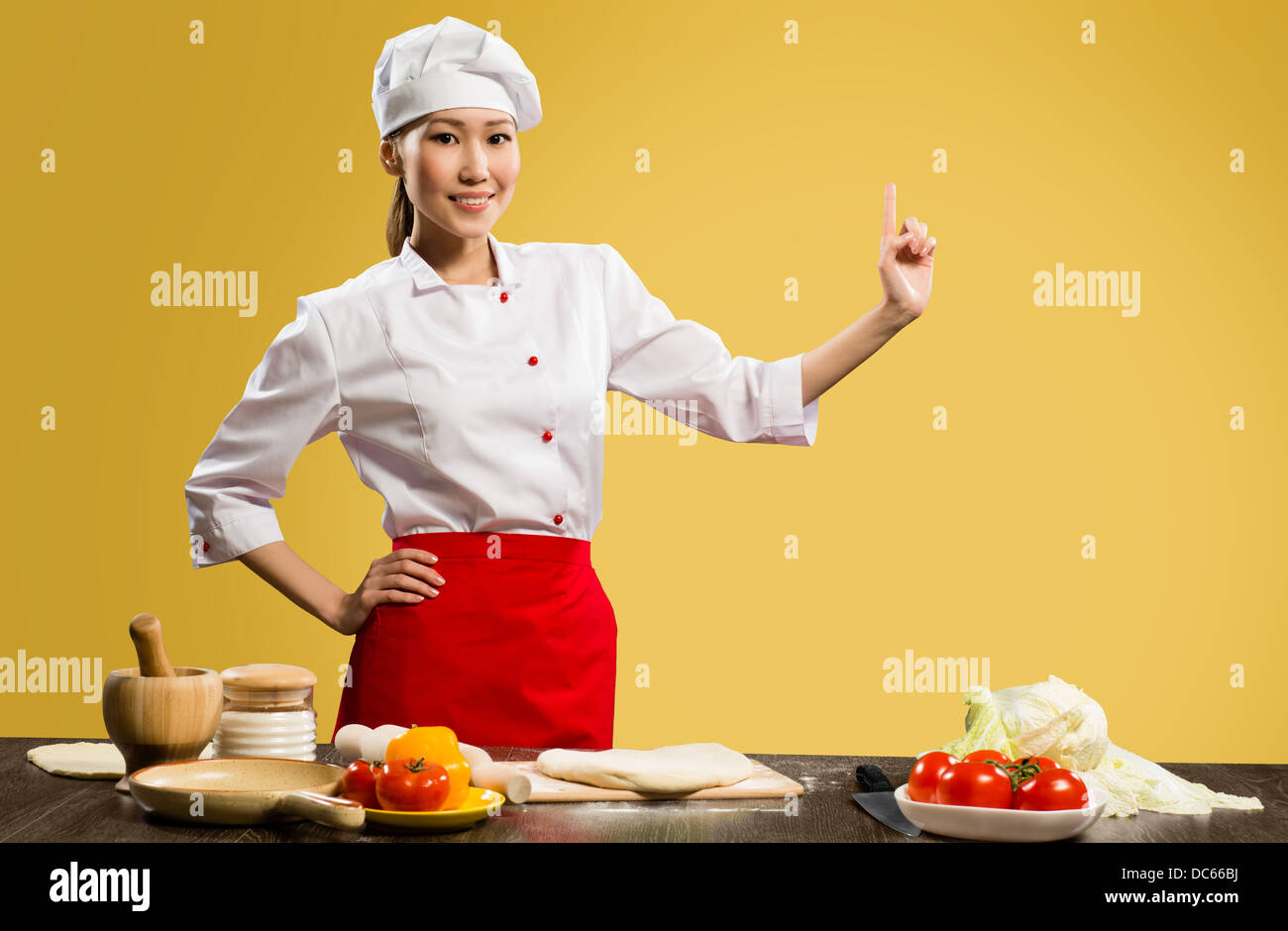 Asian female chef Stock Photo - Alamy