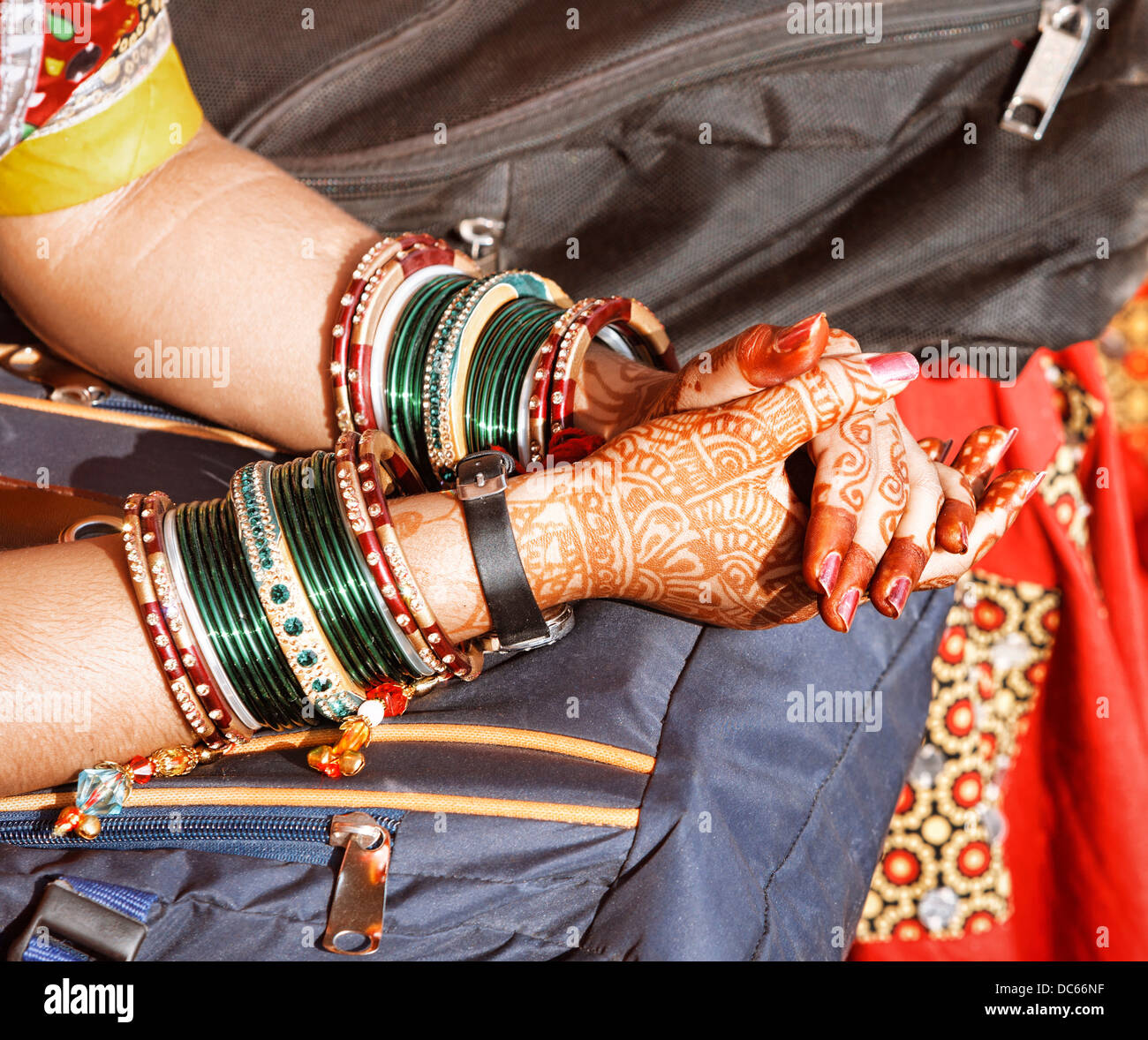 Hands of a young Indian woman Stock Photo - Alamy