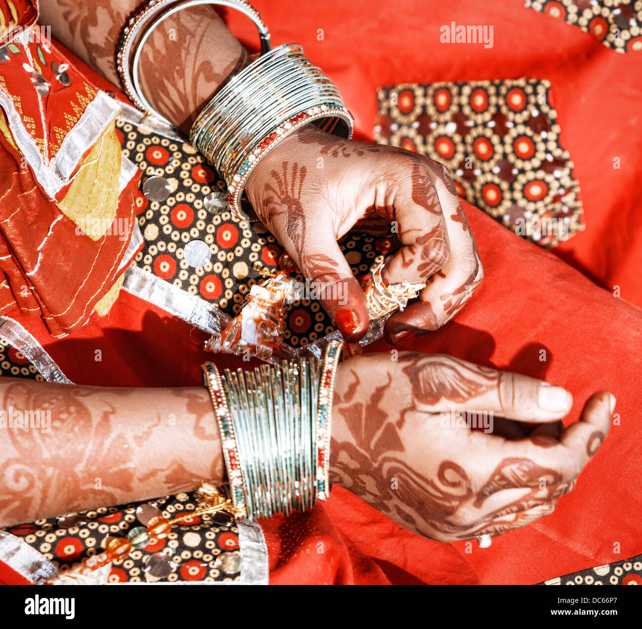 Hands of a young Indian woman Stock Photo - Alamy