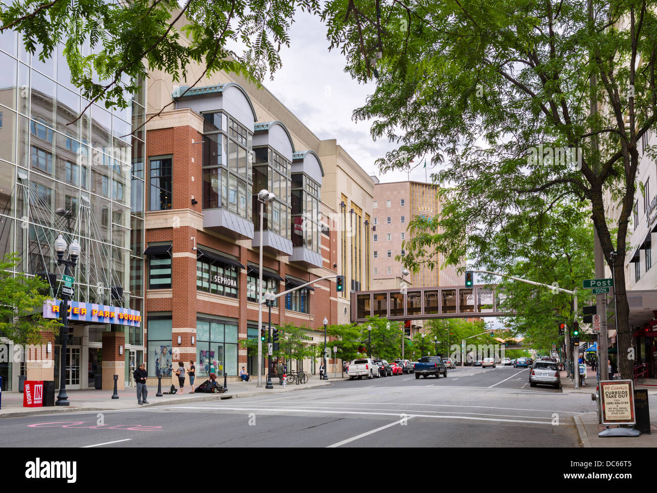 West Main Avenue at River Park Square in downtown Spokane, Washington ...