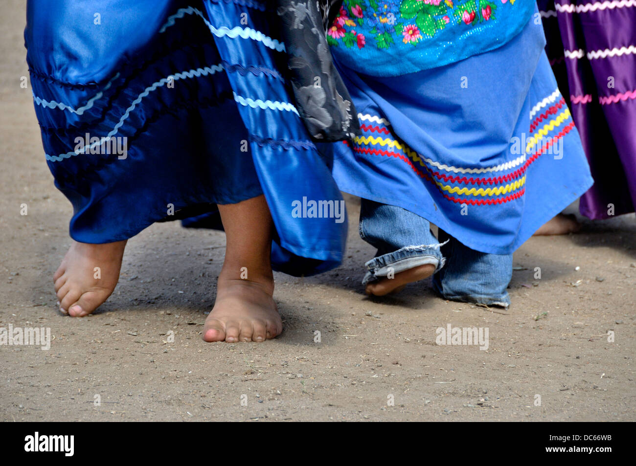 Dresses of young women dancers of the Salt River Maricopa-Pima tribes ...