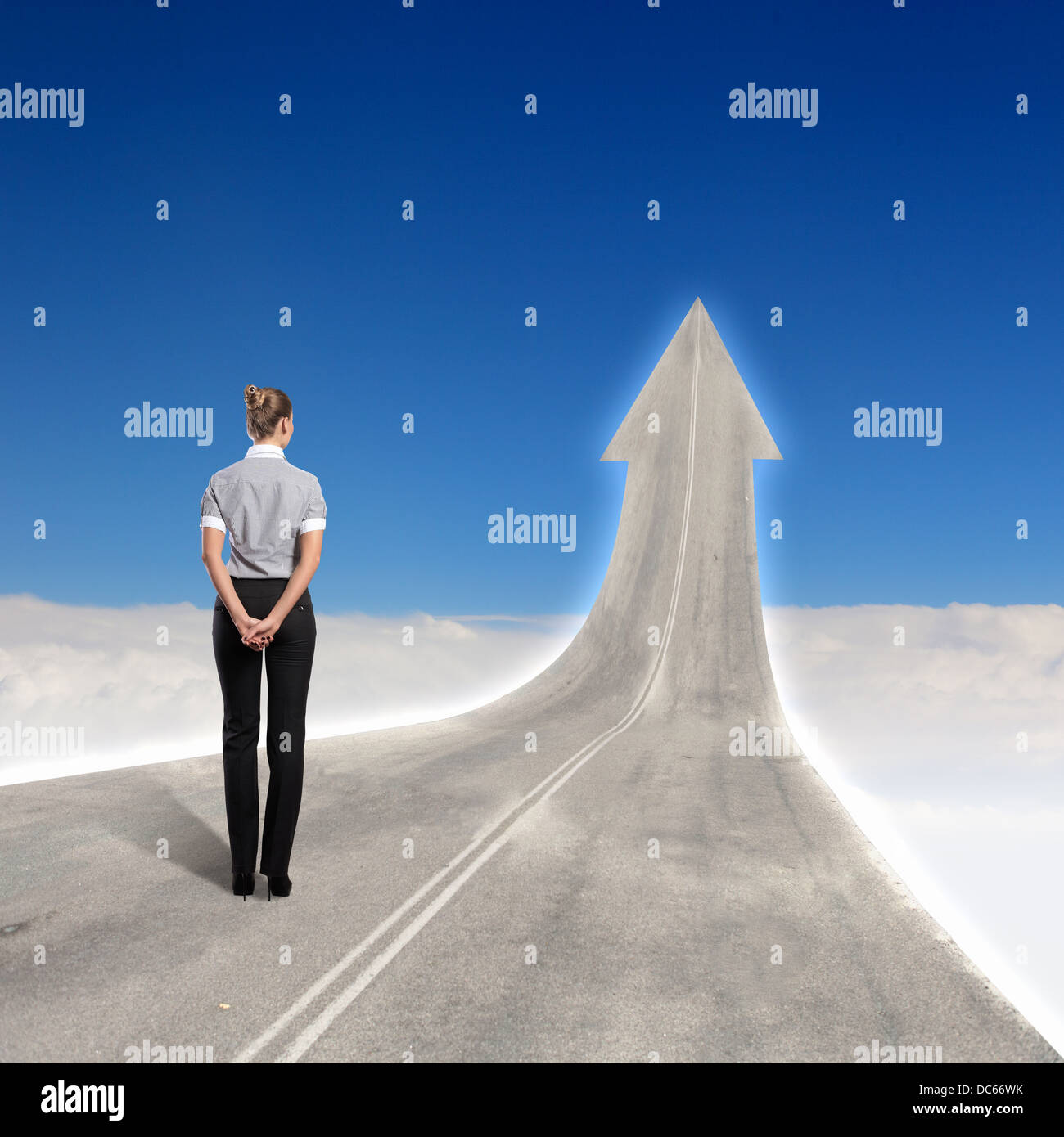Concept of the road to success Stock Photo - Alamy
