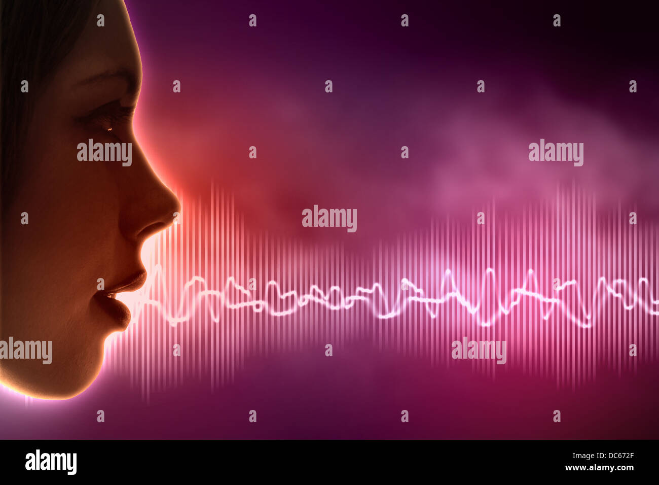 Sound wave illustration Stock Photo - Alamy