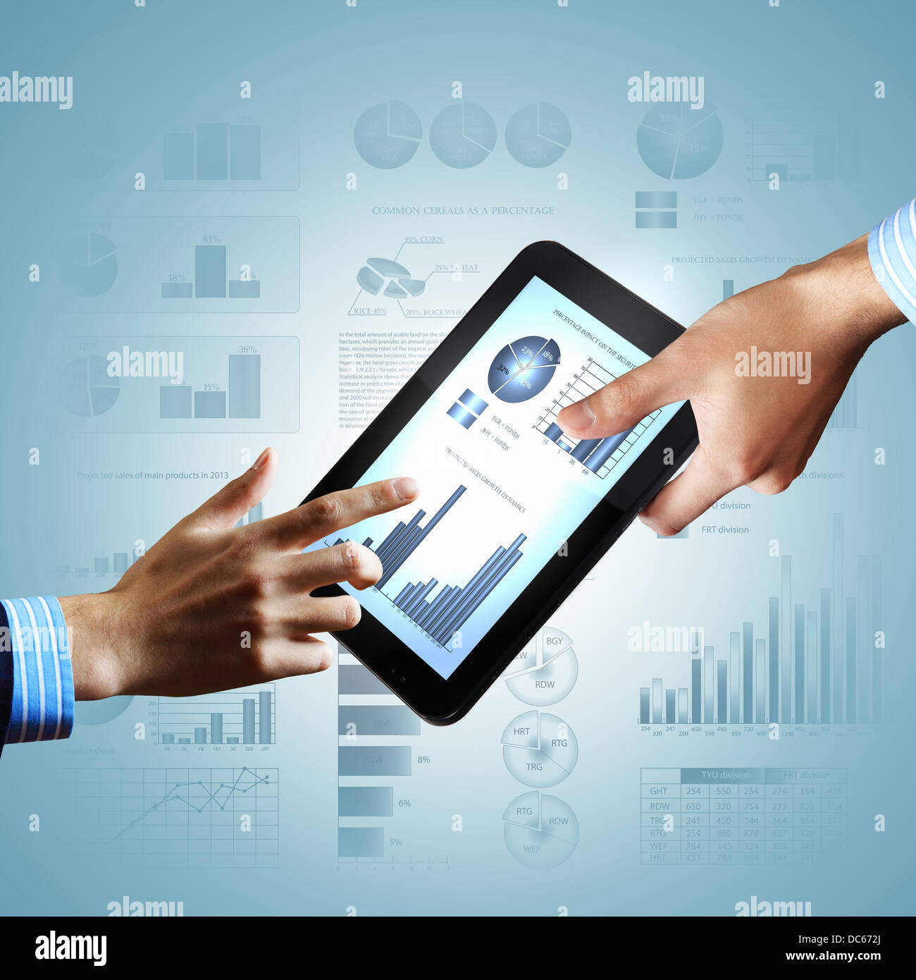 Modern computer technology in business Stock Photo - Alamy