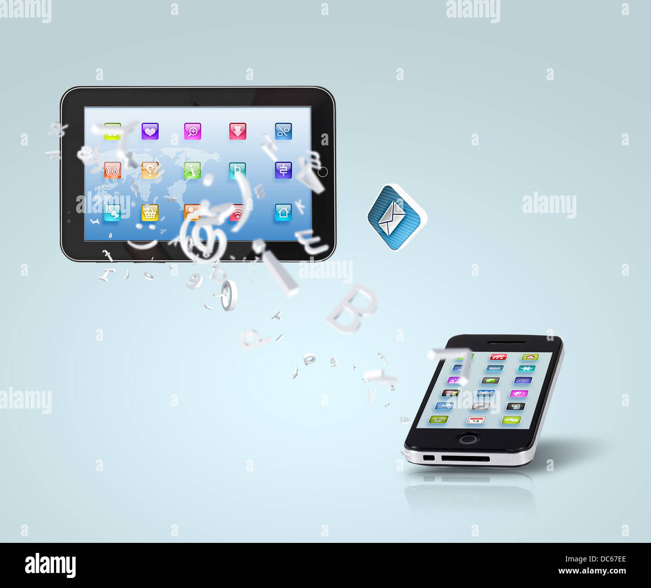 Modern communication technology Stock Photo - Alamy