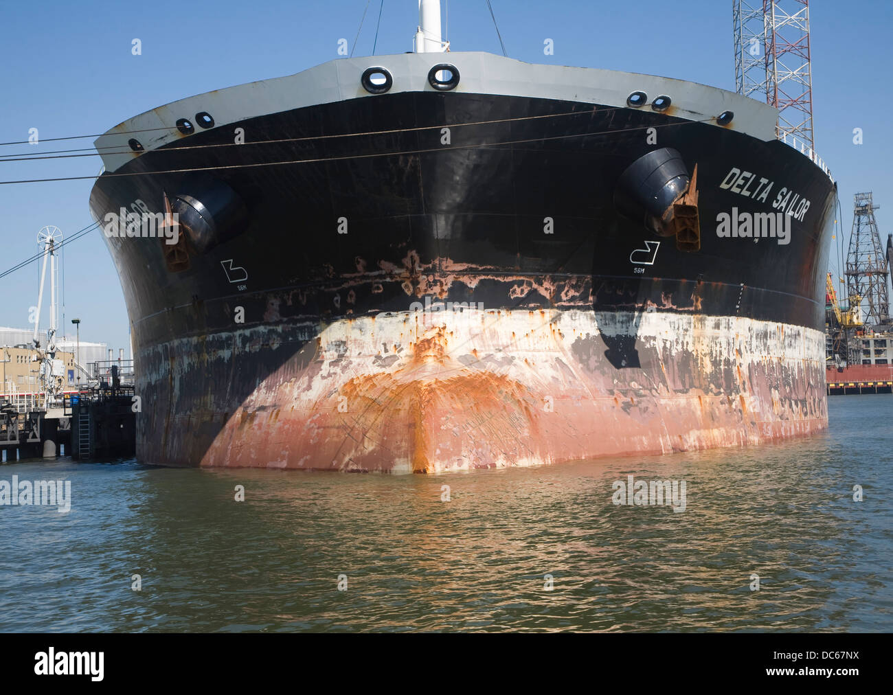 Delta Sailor ship bow Port of Rotterdam, Netherlands Stock Photo - Alamy