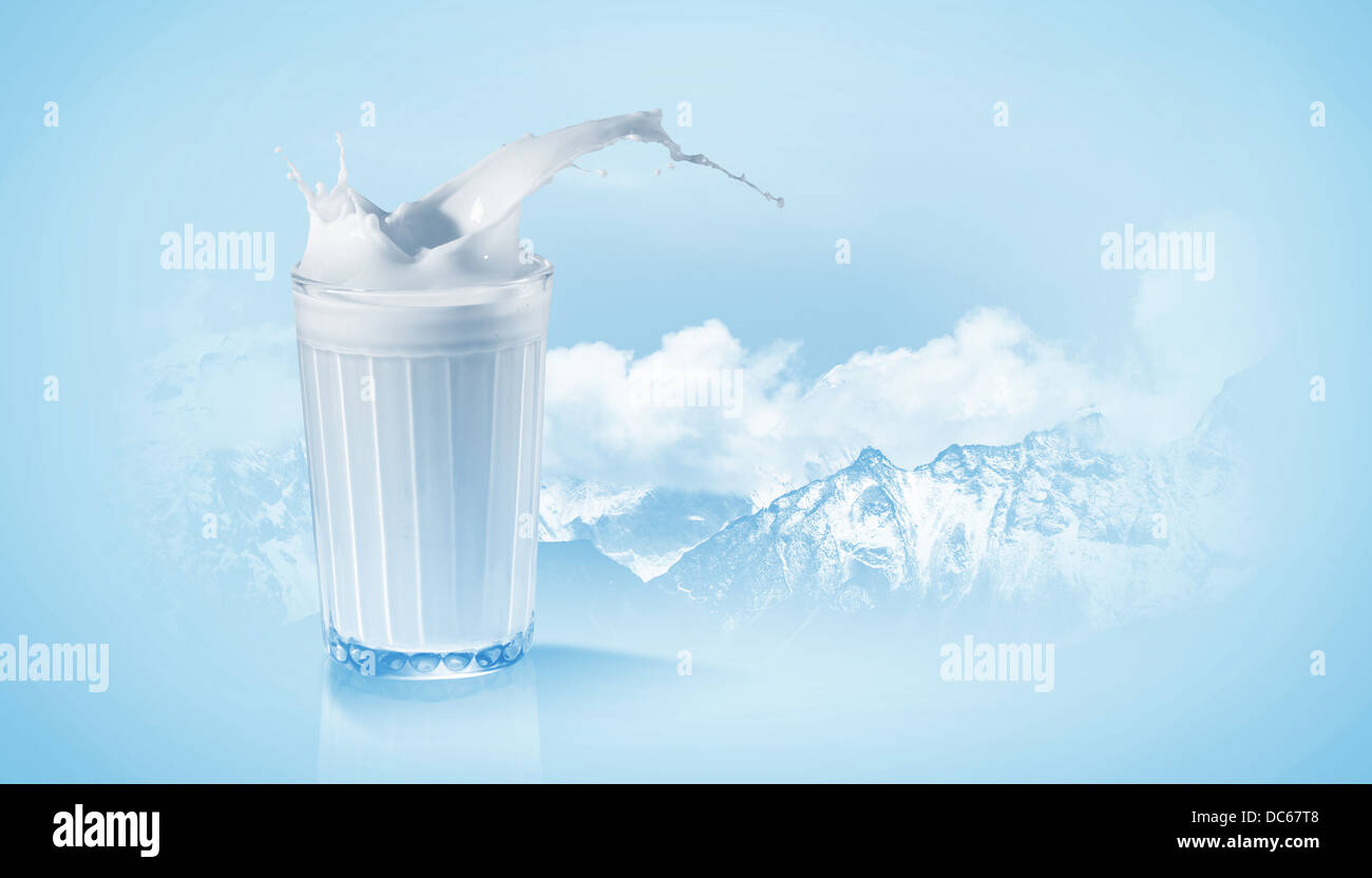 Fresh milk in the glass Stock Photo - Alamy
