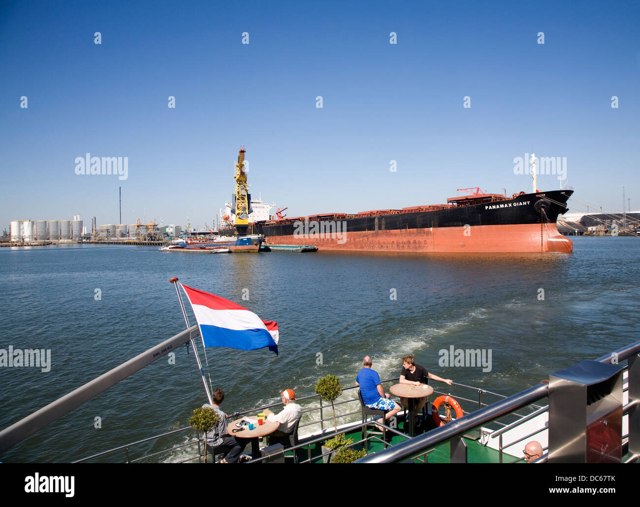 Panamax Giant bulk carrier ship Port of Rotterdam, Netherlands seen ...