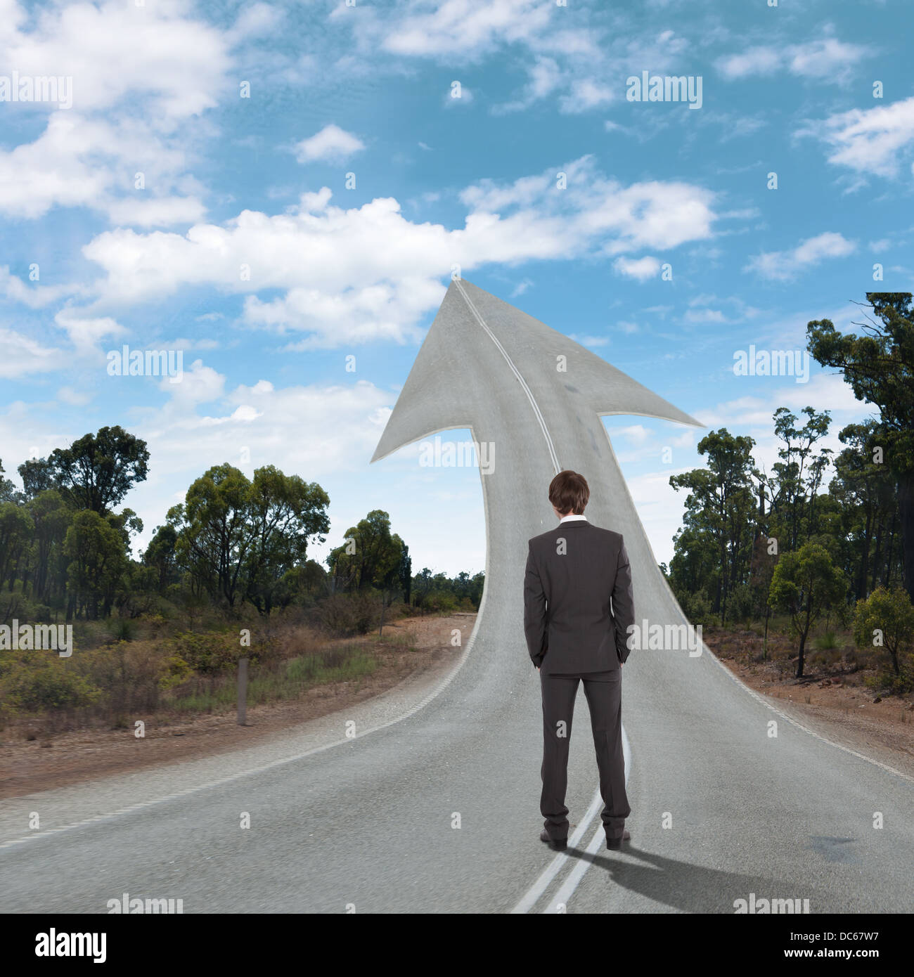 Concept of the road to success Stock Photo - Alamy