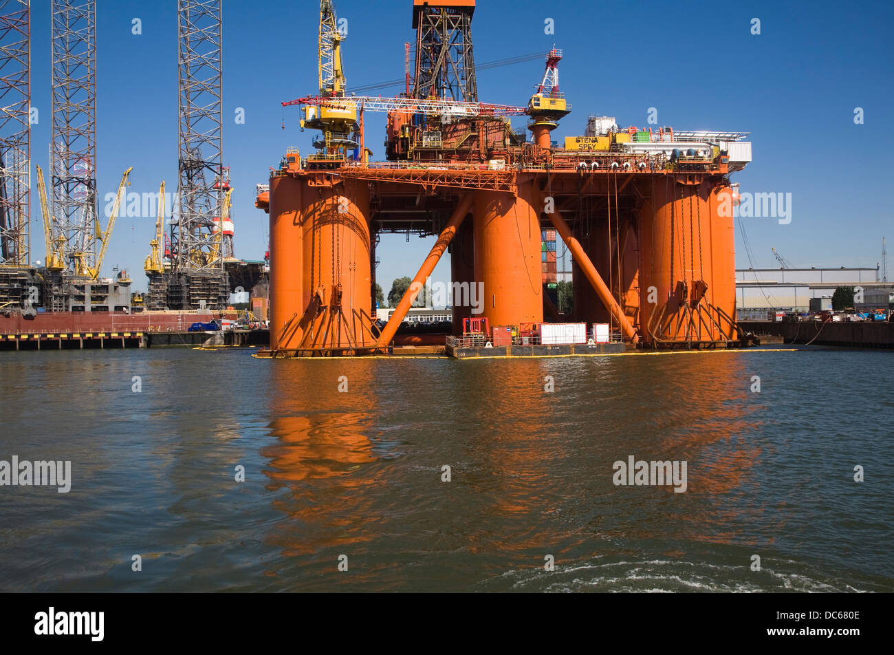 Stena Spey drilling rig platform Keppel Verolme shipyard Botlek Port of ...