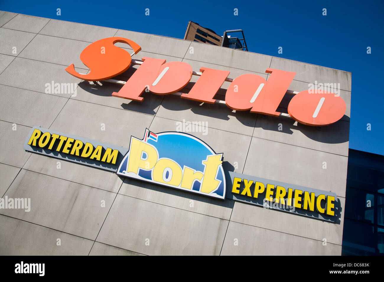 Sign for Spido Port experience boat trips Rotterdam Netherlands Stock ...
