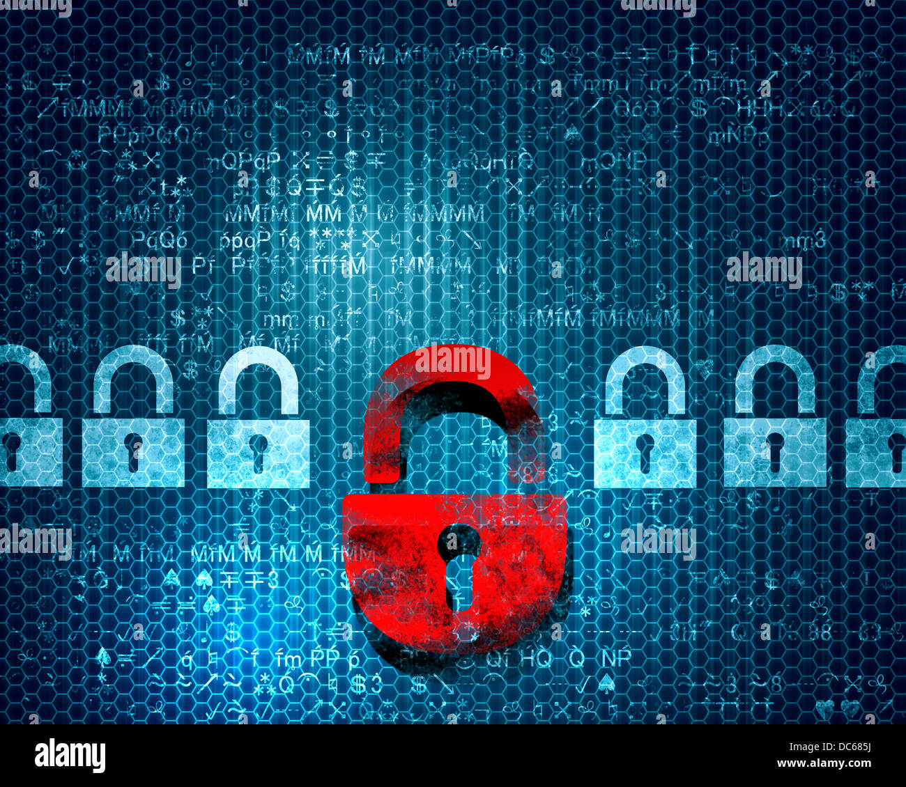 security concept with a lock Stock Photo - Alamy