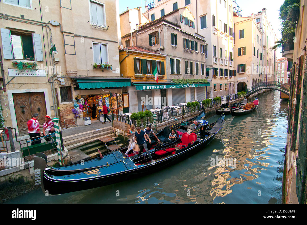 Venice Italy Gondolas on canal , most famous boat Stock Photo - Alamy