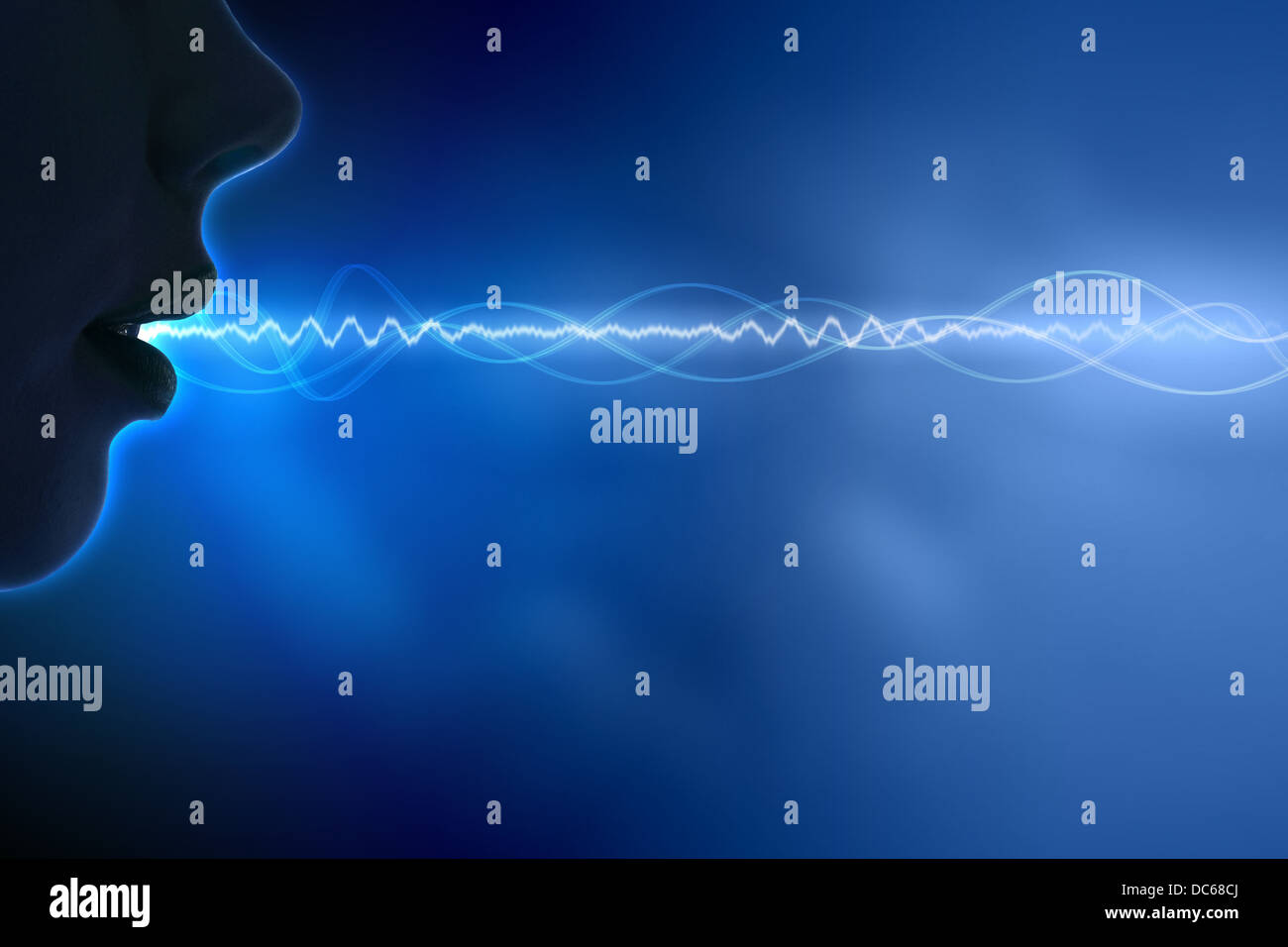 Sound wave illustration Stock Photo - Alamy